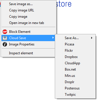 Cloud Save Sends Files And Images From The Web to Any Online Storage